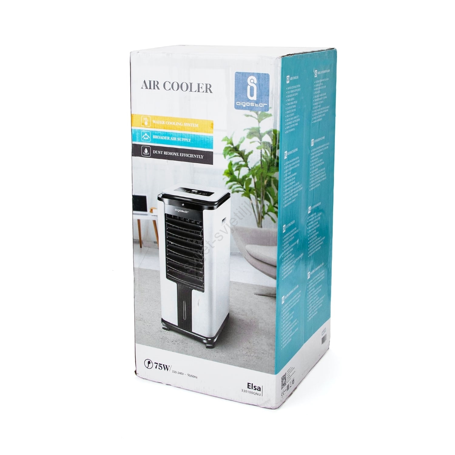 Aigostar - Rashlađivač zraka 75W/230V crna/srebrna + daljinski ...