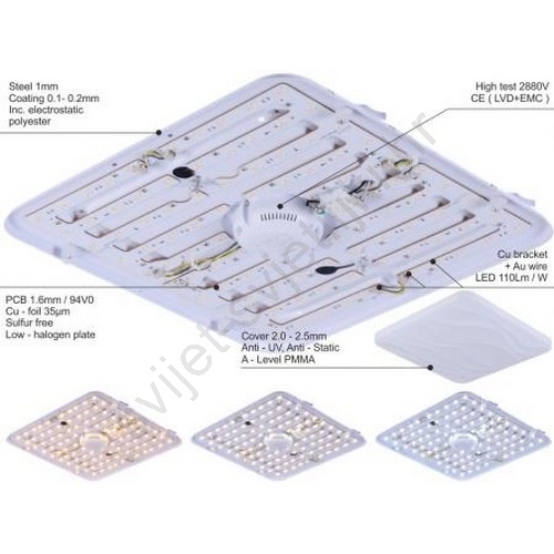 LED Prigušiva stropna svjetiljka OPAL LED/50W/176-264V + DU | Svijet ...