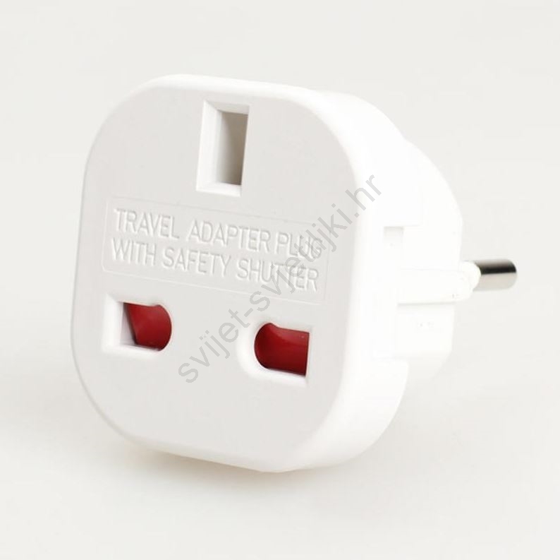 Putni adapter za UK utikače, na EU utičnicu | Svijet svjetiljki