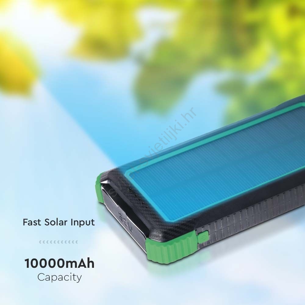 Solarni Power Bank Power Delivery 10000mAh/10W/5V crna | Svijet svjetiljki