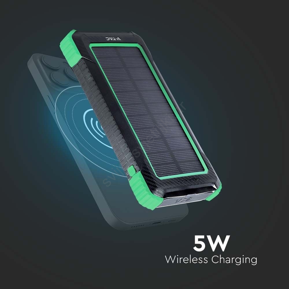 Solarni Power Bank Power Delivery 10000mAh/10W/5V crna | Svijet svjetiljki