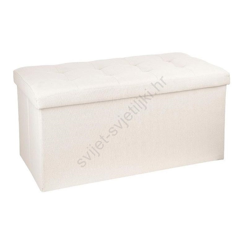 Tabure sa skladišnim prostorom LYSANDRE bež | Svijet svjetiljki